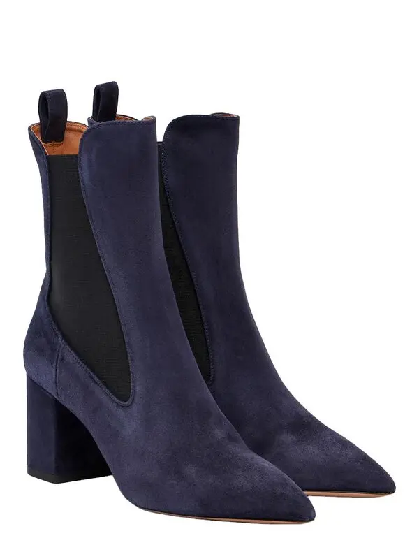 Paris Texas Anja 70 Suede Ankle Boots - Blue