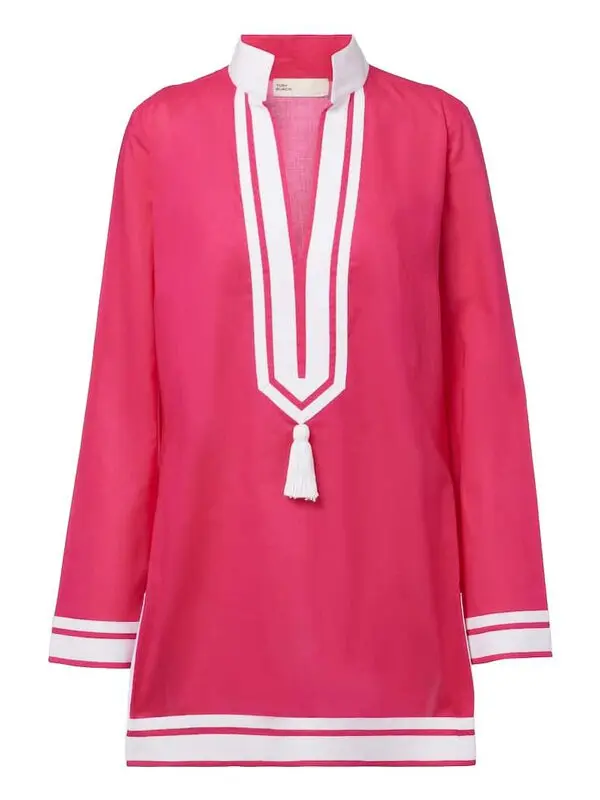 Tory Burch Cotton Voile Tunic - Pink