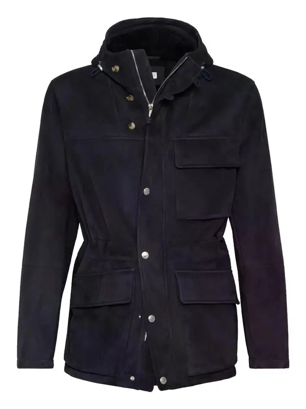 Brunello Cucinelli Hooded Jacket - Blue