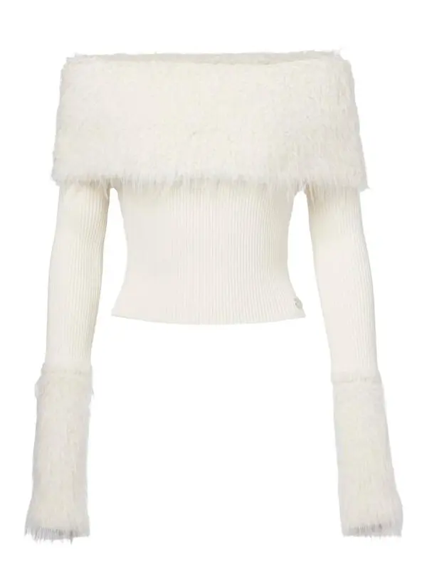 Jean Paul Gaultier Ribbed-knit Top - White