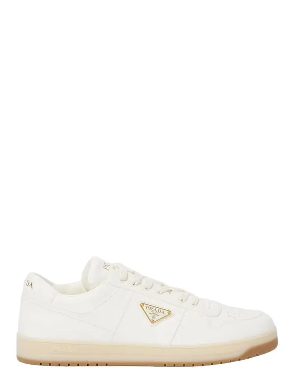 Prada Downtown Leather Sneakers - White