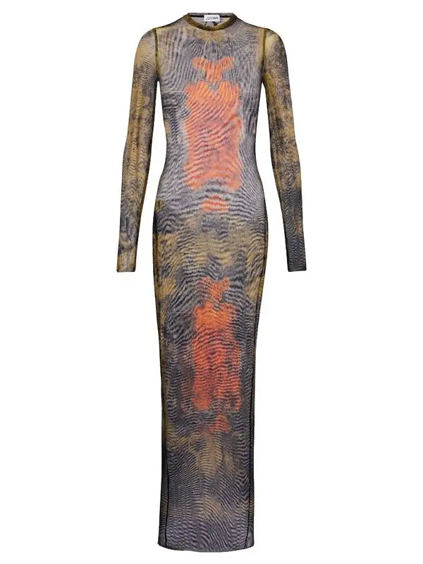 JEAN PAUL GAULTIER Printed Mesh Maxi Dress - Multicoloured