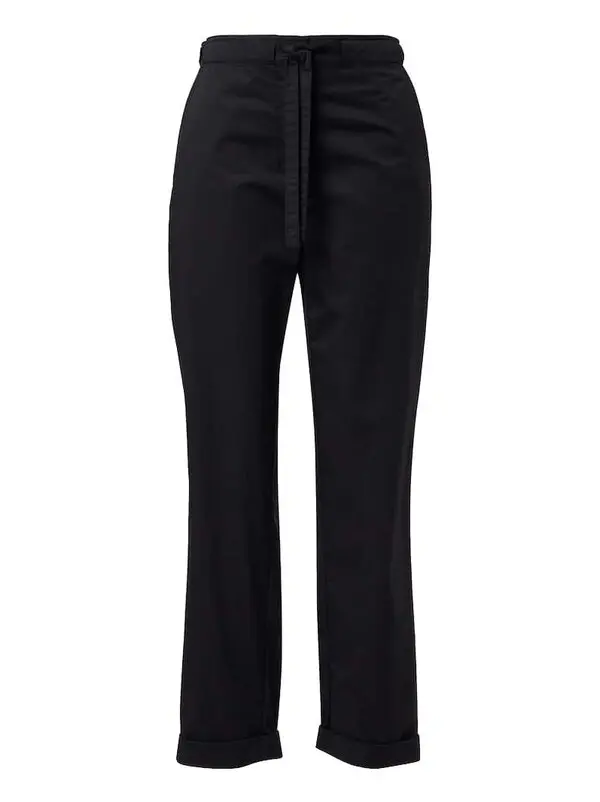 Proenza Schouler Cotton-blend Poplin Wide-leg Pants - Black