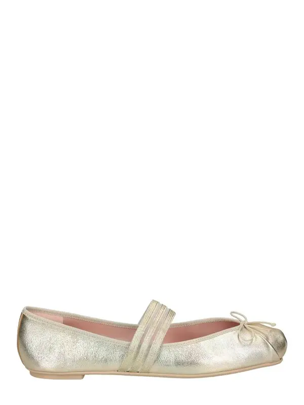 Pretty Ballerinas Kristen Metallic Ballet Flats - Gold
