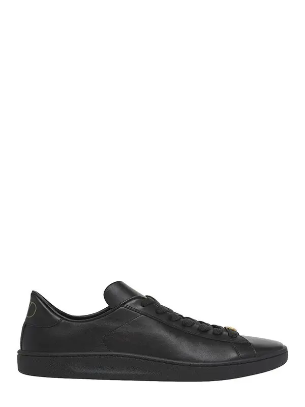 Valentino Garavani Royco Napa Leather Low-top Sneakers - Black