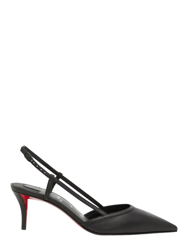 CHRISTIAN LOUBOUTIN 60mm Miss Z Leather Slingback Pumps - Black