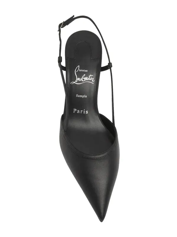CHRISTIAN LOUBOUTIN 60mm Miss Z Leather Slingback Pumps - Black