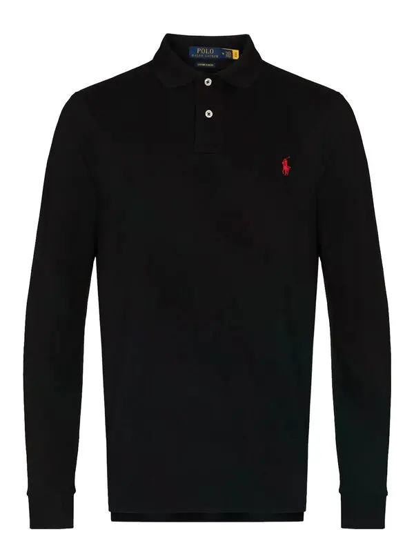 Polo Ralph Lauren Logo-embroidered Polo Shirt - Black