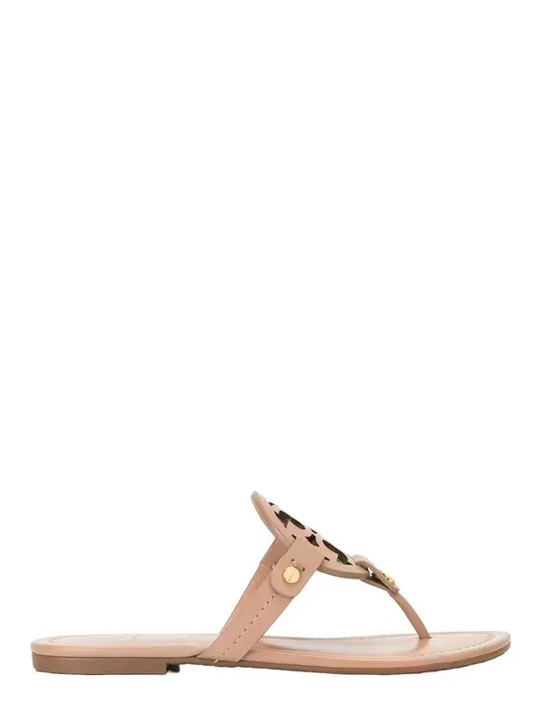 Tory Burch T-medallion Leather Sandals - Neutrals