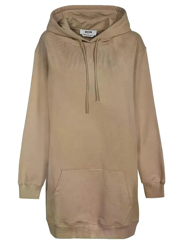 MSGM Logo-print Dress - Neutrals