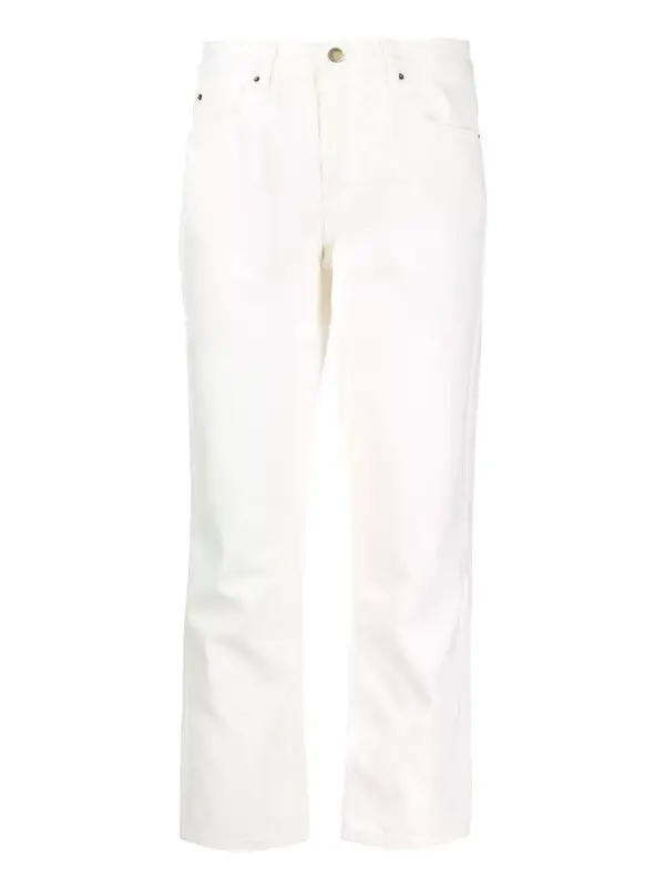 Ba&sh Mid-rise Cropped Jeans - White