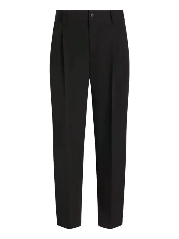 Dolce & Gabbana Pressed-crease Trousers - Black