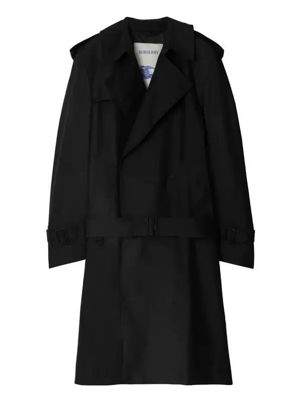 Burberry Double-breasted Belted Trench Coat - Black