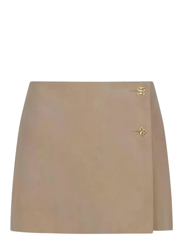 Givenchy Leather Mini Skirt - Neutrals