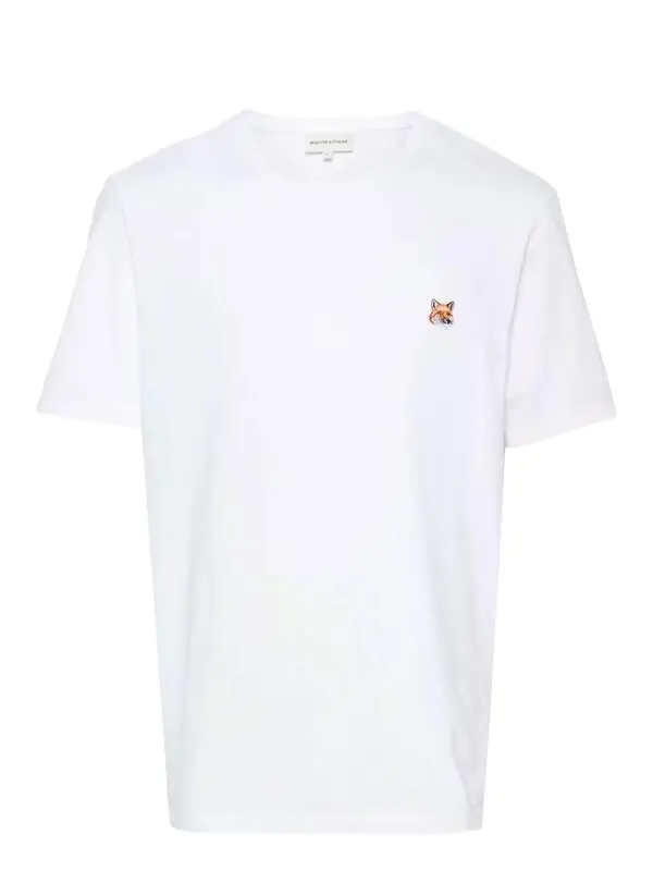 Maison Kitsuné Fox-motif Cotton T-shirt - Brown