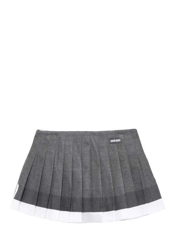Miu Miu Knitted Mini Skirt - Grey