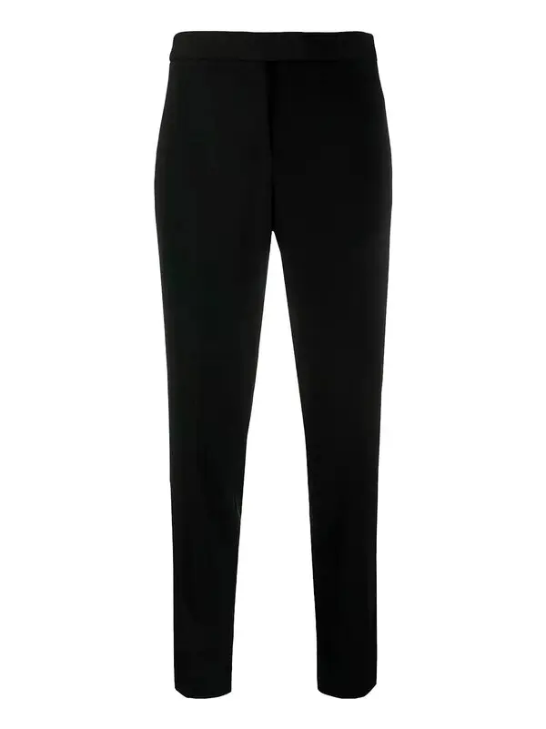 Dkny Cropped Slim-cut Trousers - Black