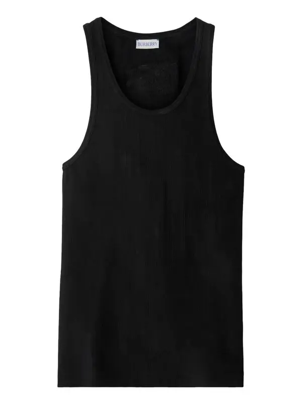 Burberry Ribbed-knit Vest Top - Black