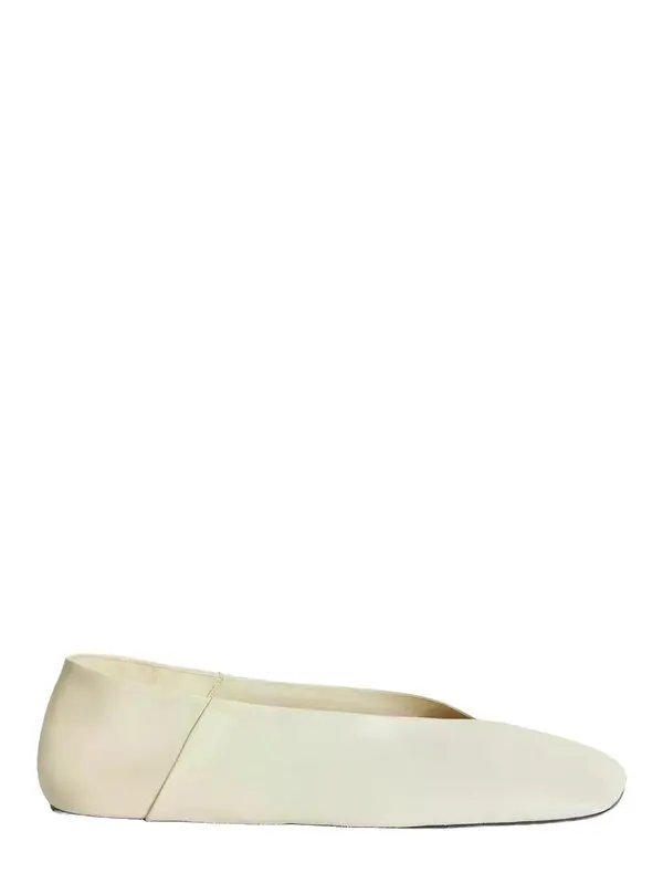 JIL SANDER Leather Ballerina Shoes - Neutrals