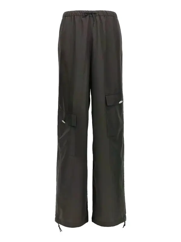 NOT AFTER TEN Parachute Straight Trousers - Black