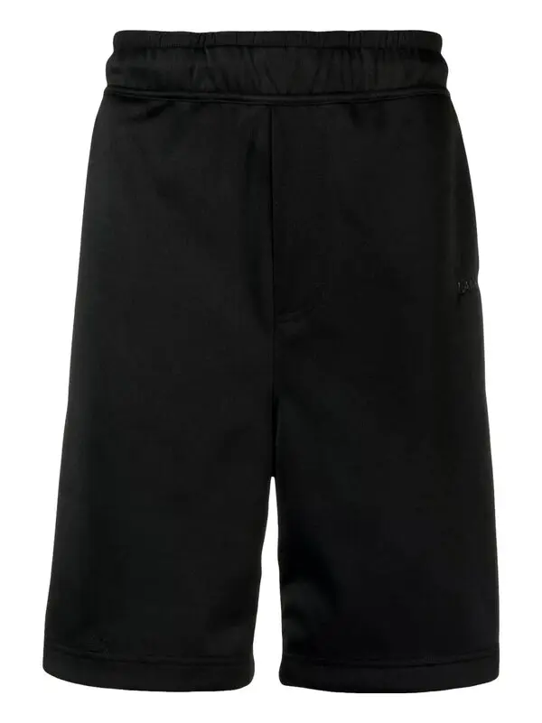 LANVIN Logo-embroidered Track Shorts - Black