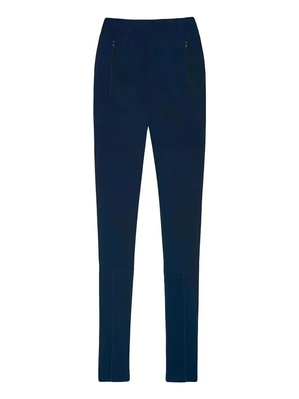 Wardrobe.NYC Front Ankle-zip Leggings - Blue