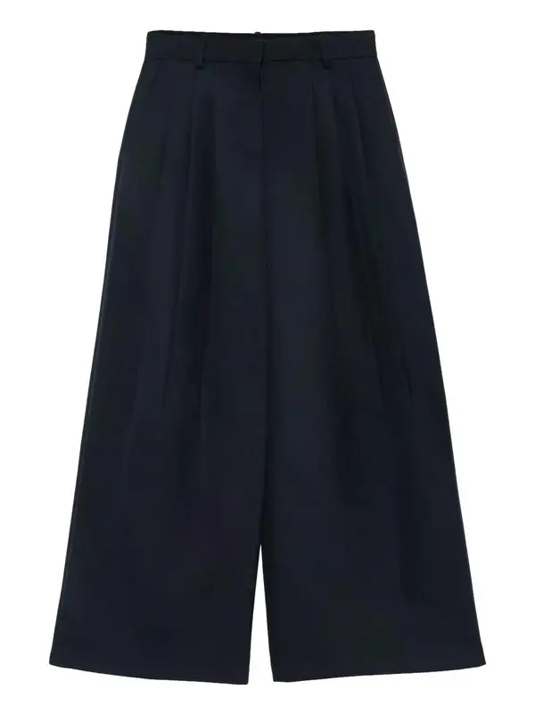 Theory Tapered High-waisted Trousers - Blue