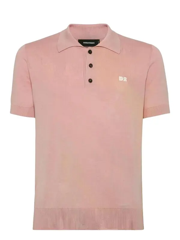 Dsquared2 Logo-embroidered Polo Shirt - Pink