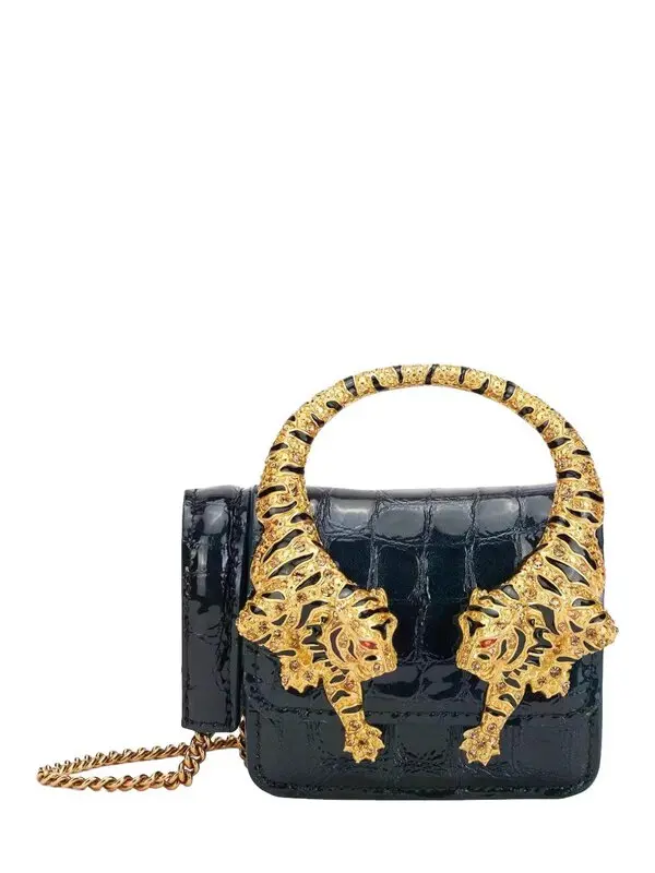 Roberto Cavalli Roar Embossed Tote Bag - Blue