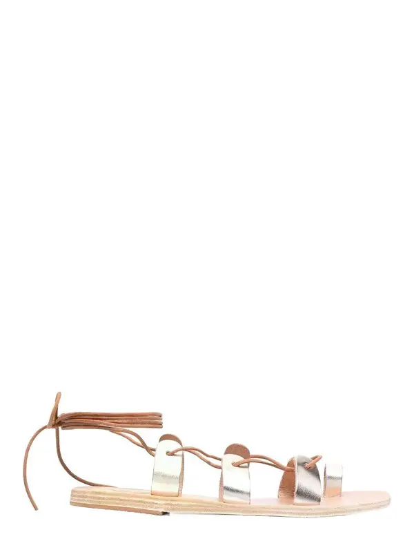ANCIENT GREEK SANDALS Alcyone Lace-up Sandals - Metallic