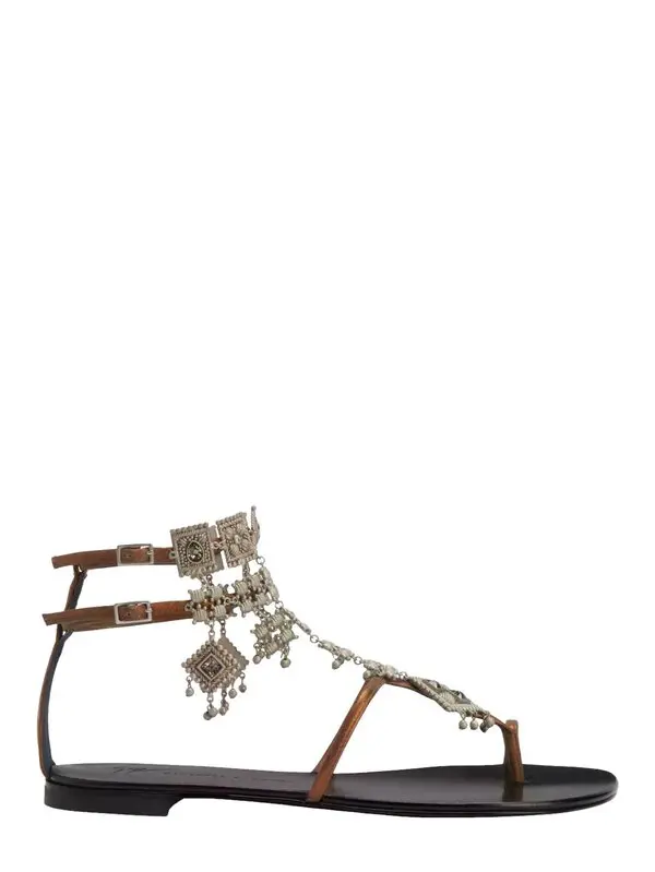 GIUSEPPE ZANOTTI Amira Buckle Sandals - Brown