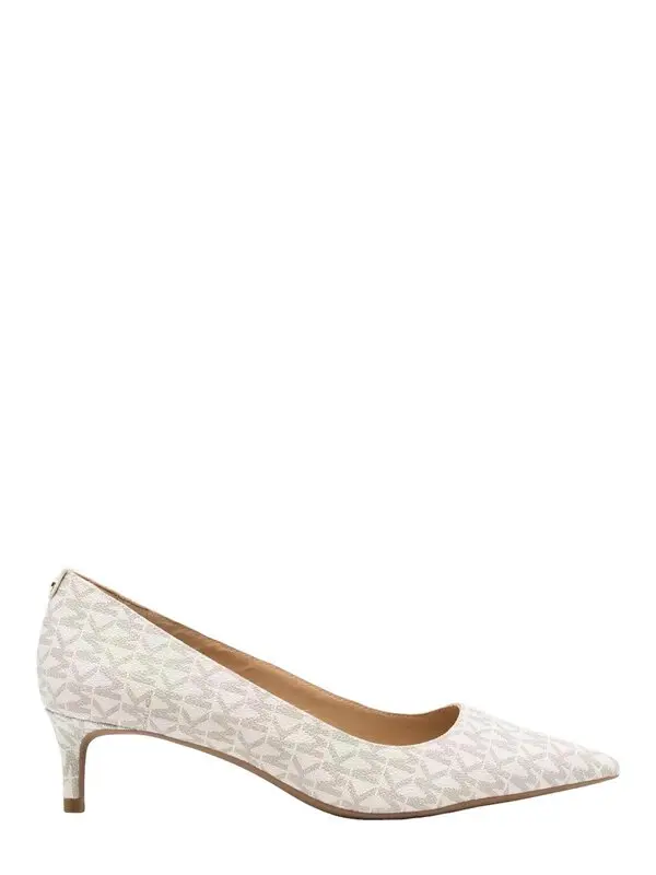Michael Kors Alina 50mm Canvas Pumps - Neutrals