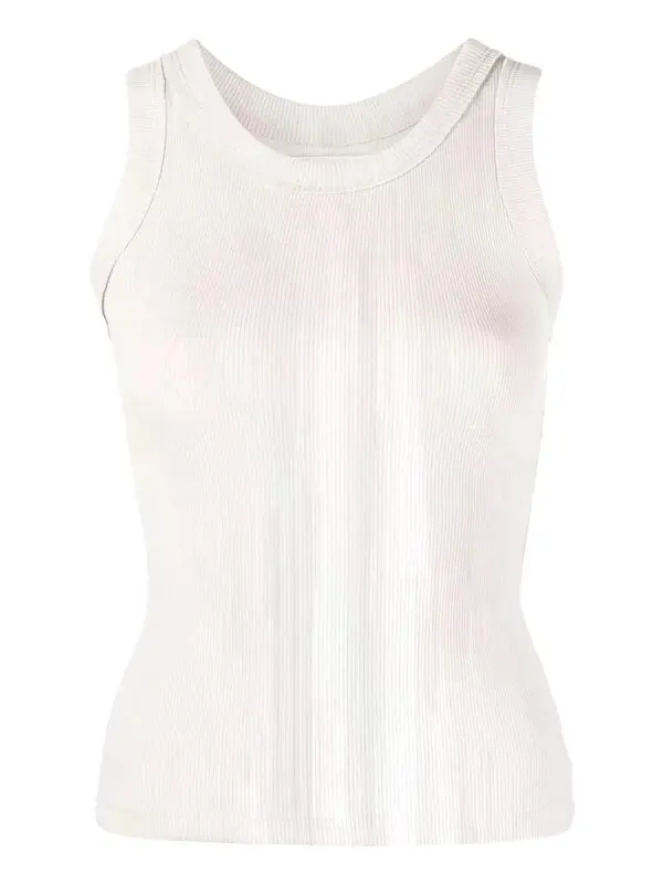 STYLAND Ribbed Slim-cut Vest - Grey