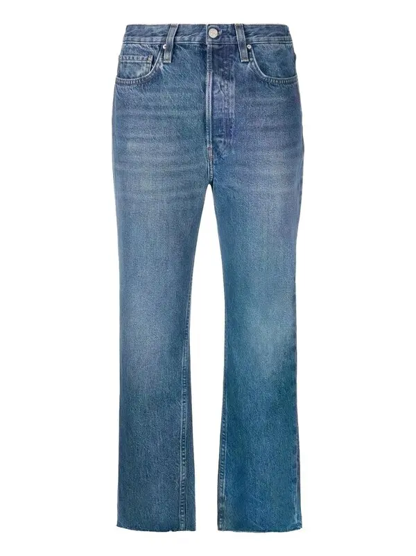 TOTEME Cropped Straight-leg Jeans - Blue