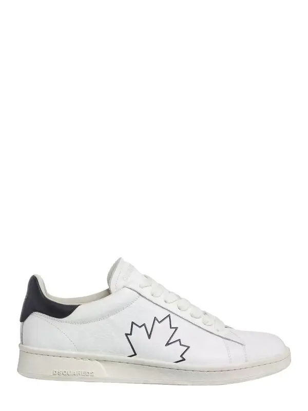 Dsquared2 Maple Leaf Boxer Sneakers - White