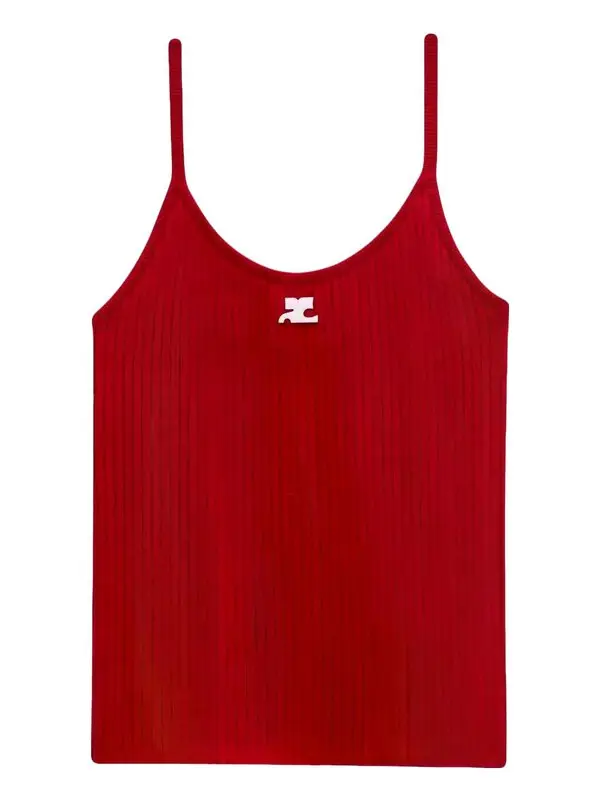 COURREGES Reedition Ribbed Tank Top - Red