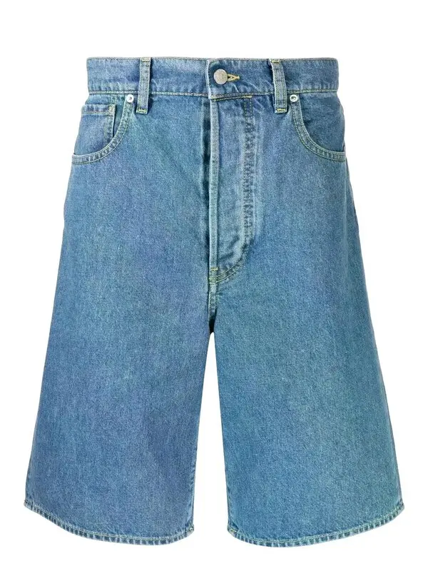 Kenzo Straight-leg Denim Shorts - Blue