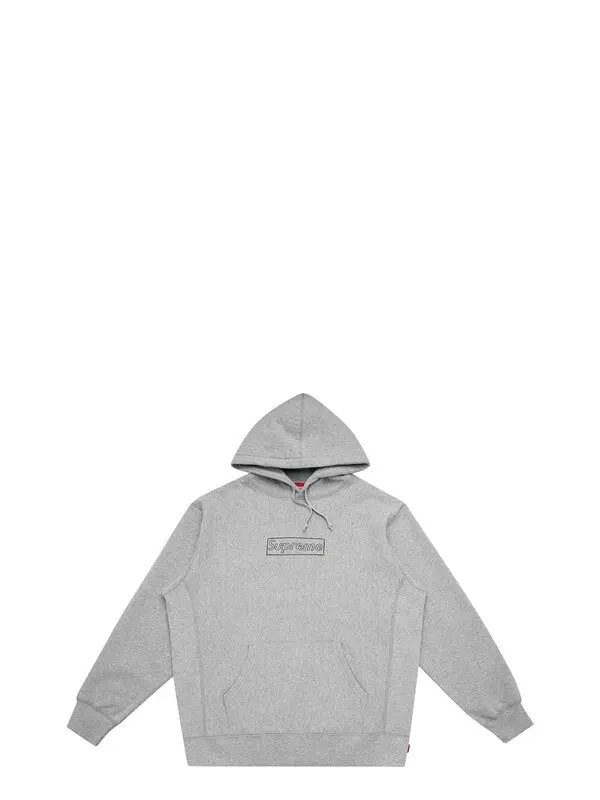 Supreme Kaws Chalk Logo Hoodie - Grey