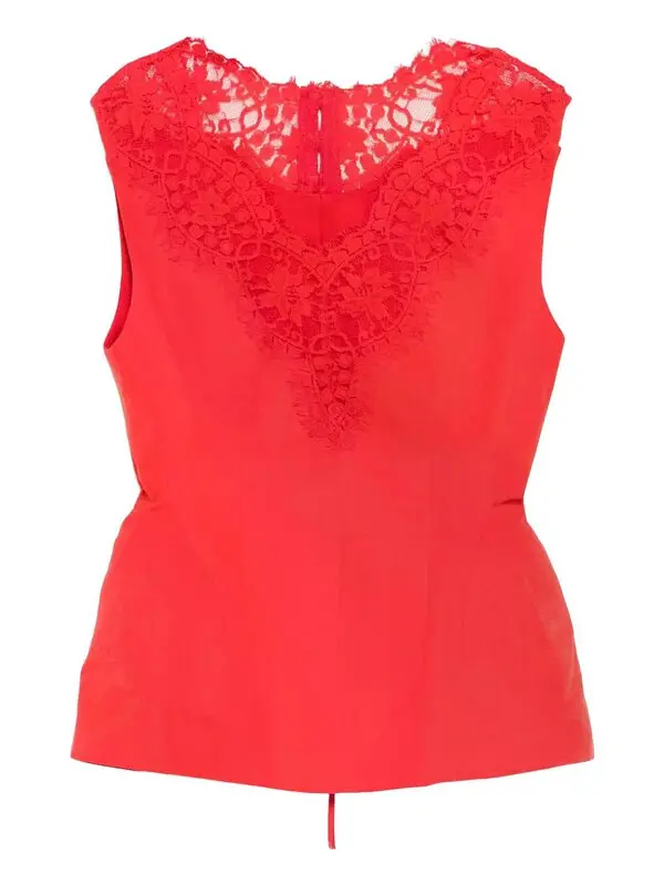 PUSHBUTTON Hourglass Sleeveless Top - Red