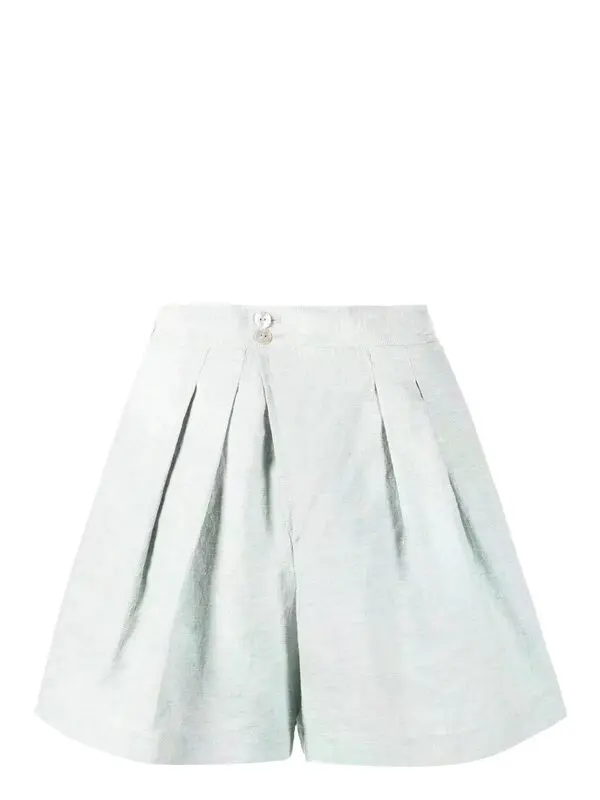 FORTE_FORTE Tweed High-waisted Shorts - Blue
