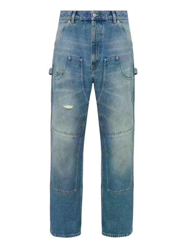 Moschino Paneled Denim Jeans - Blue