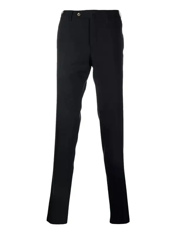 PT TORINO Tailored-cut Tapered Trousers - Blue