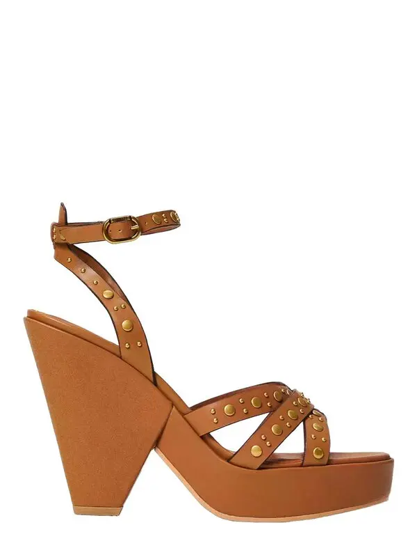 TWINSET 120mm Stud-embellished Sandals - Brown