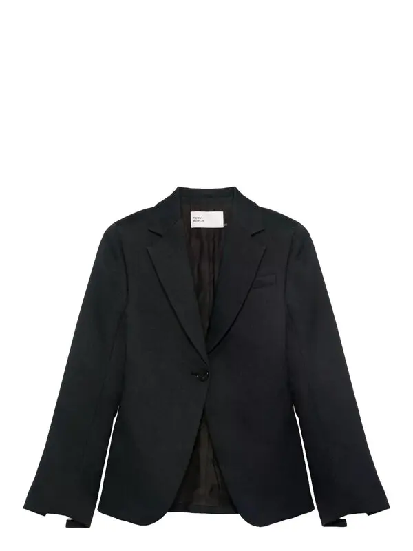 Tory Burch Textured Crepe Blazer - Black