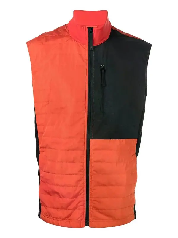 Aztech Mountain Colour-block Fleece Vest - Orange