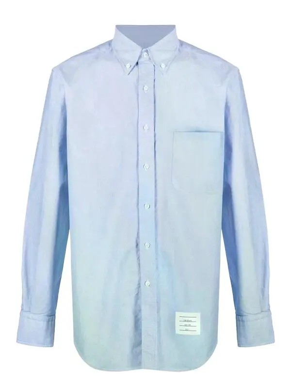 Thom Browne Chest-pocket Oxford Shirt - Blue