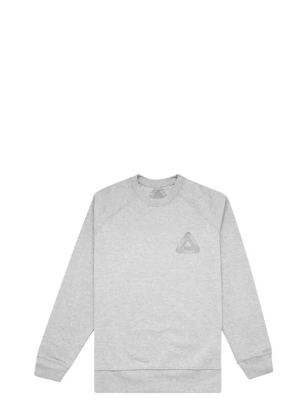 PALACE Crewneck Sweatshirt With Logo Detail - Grey