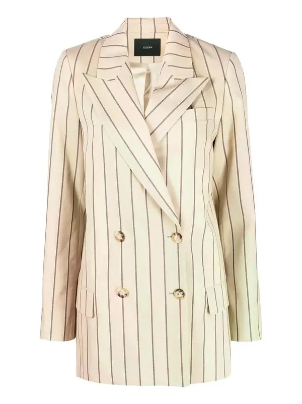 JOSEPH Jonas Double-breasted Blazer - Neutrals