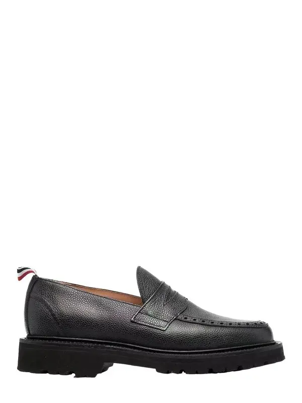 Thom Browne Pebbled Penny Loafers - Black