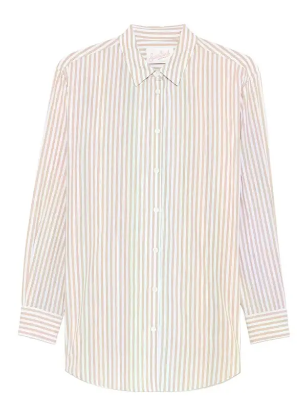 MC2 SAINT BARTH Striped Shirt - Neutrals